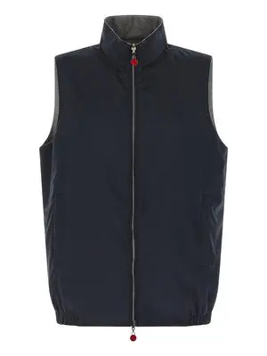 Kiton Double Face Nylon Vest - Blue