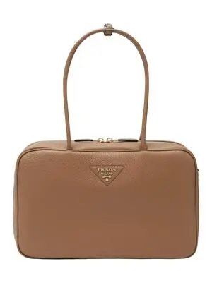 Prada Leather Duffle Bag - Brown