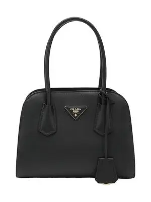 Prada Medium Shopping Bag In Leather - Black