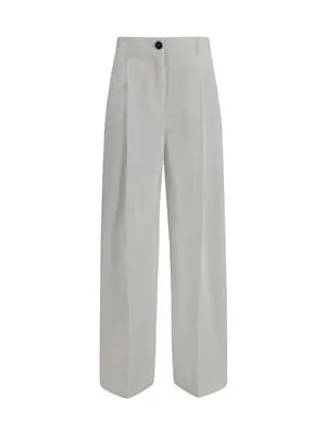 TOTEME Tailored Cotton Pants - White