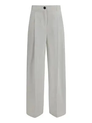 TOTEME Tailored Cotton Pants - White