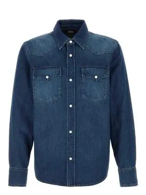 A.p.c. Denim Western Shirt - Blue