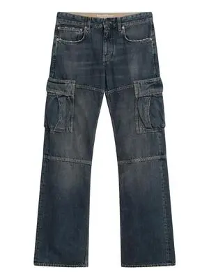 Balenciaga Cargo Regular Jeans With A Faded Effect - Blue