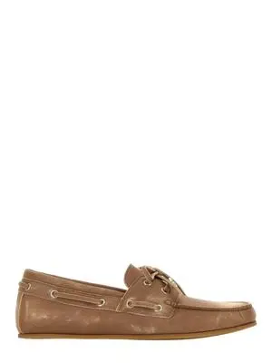 Gucci Leather Loafers - Brown