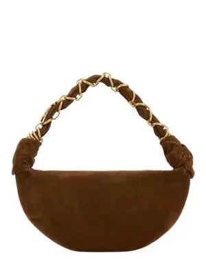 Saint Laurent Suede Amalia Shoulder Bag - Brown