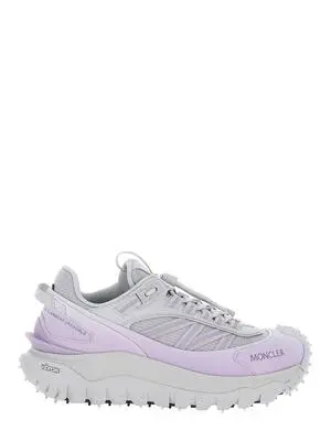 Moncler Moncler Women 'Trailgrip' Gray Sneaker With Logo Detail On The Front And Chunky Sole In Leather For Women Multicolor