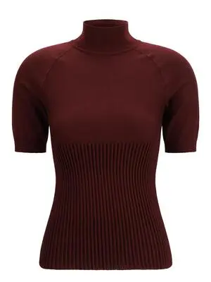Alaïa ALAÏA Ribbed Wool Top Multicolor