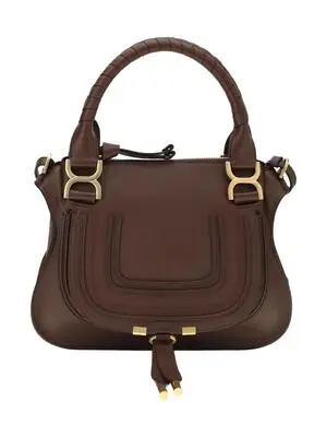 Chloé CHLOÉ Marcie Leather Handbag Brown