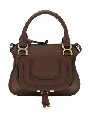 Chloé Marcie Leather Handbag - Brown