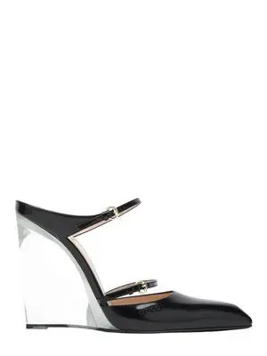 Gucci Sabots With Transparent Wedge - Black