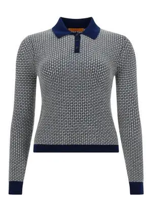 Guest In Residence Cashmere Knitted Polo - Blue