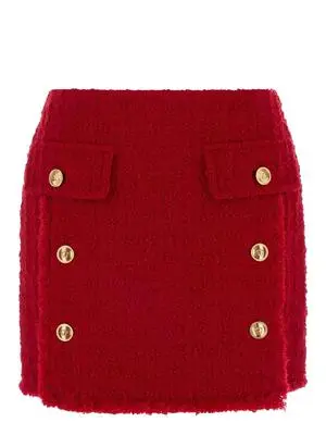 Versace Responsible Heritage Textured Tweed Skirt - Multicolor