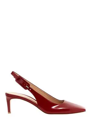 GIANVITO ROSSI Ric Leather Slingbacks - Red
