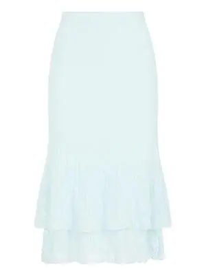 Bottega Veneta Cotton Midi Skirt - Blue