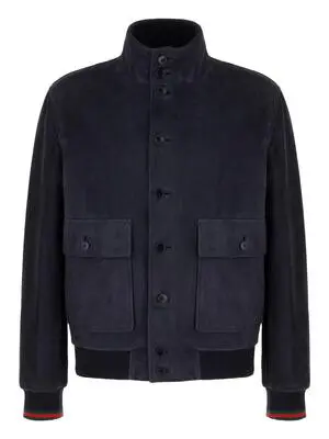 Gucci Suede Bomber Jacket - Multicolor