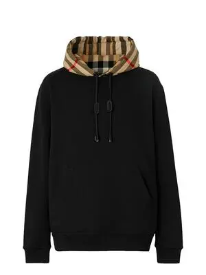 Burberry Check Cotton Sweatshirt - Black