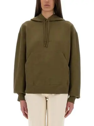 Saint Laurent Sweatshirt With Logo - Green
