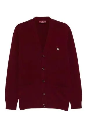 Gucci Cashmere And Wool V-neck Cardigan - Red