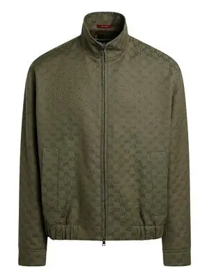 Gucci Forest Bomber In Gg Fabric - Green