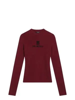 Balenciaga Ribbed Nano Bb Sweater - Red