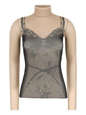 Balenciaga Printed Stretch Tulle Top - Multicolor
