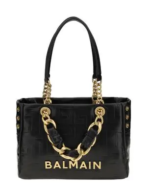 Balmain Small Cabas 1945 Tote Bag - Black