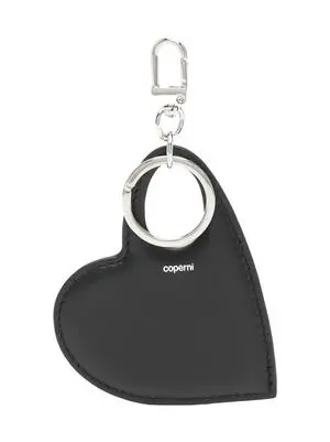 Coperni Heart Shape Leather Keyring - Black