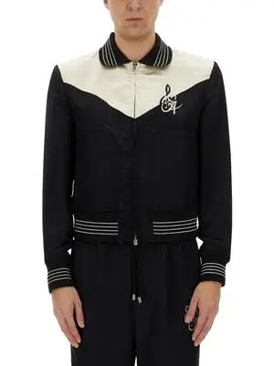 Amiri Jacket With Embroidery - Black