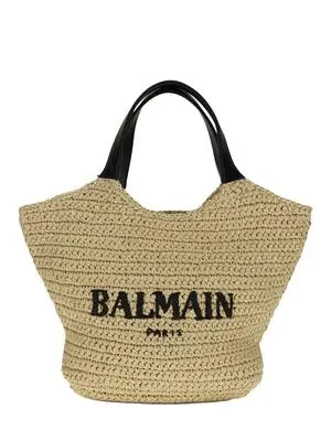 Balmain Crochet Tote Bag - Cream