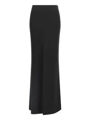 Alessandra Rich Long Silk Skirt - Black
