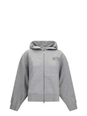 GANNI Cotton Zip-up Hoodie - Gray