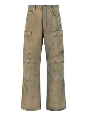 Rick Owens Double Cargo Jeans - Cream