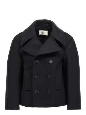 Saint Laurent Oversized Caban Coat - Black