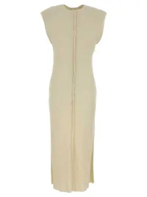 AMI Paris Stretch Viscose Dress - Yellow
