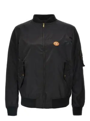 Valentino Garavani Logo Bomber Jacket - Black