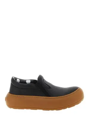 Moschino Ollie Leather Slip-on Sneakers - Black