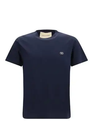 Valentino Garavani Cotton Vlogo T-shirt - Blue