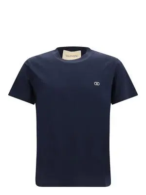 Valentino Garavani Cotton Vlogo T-shirt - Blue