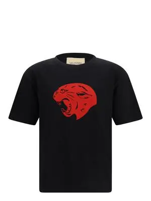 Valentino Garavani Panther Cotton T-shirt - Black