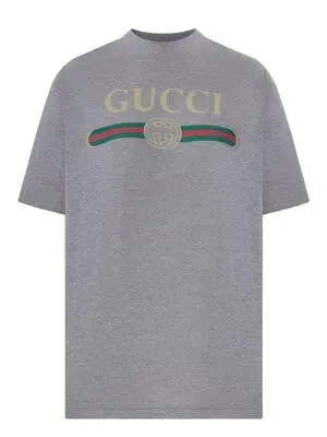 Gucci Cotton T-shirt With Front Logo - Multicolor