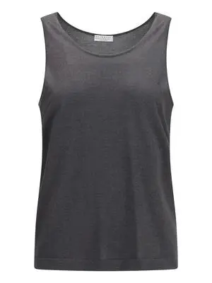 Brunello Cucinelli BRUNELLO CUCINELLI Luminous Knit Tank Top Gray