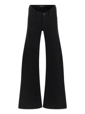 Balenciaga Curved Waist Jeans - Black