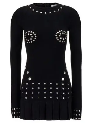 Off-White OFF-WHITE Embellished Long-Sleeve Dress Multicolor
