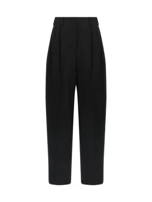 Givenchy Wide Leg Wool Trousers - Black