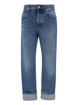 Gucci Cotton Denim Horsebit Detail Jeans - Multicolor