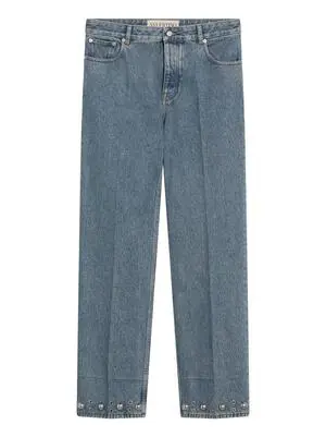 VALENTINO VALENTINO Cabochon-Embellished Denim Jeans