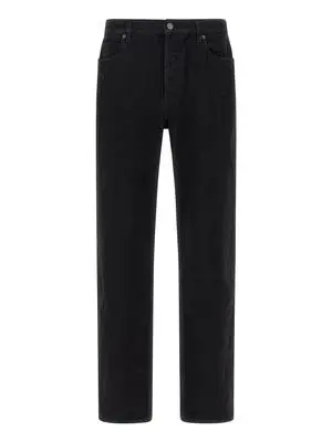 Saint Laurent Saint Laurent Straight Leg Denim Jeans Black