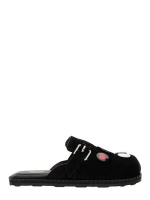Moschino Pin Suede Sandals - Black