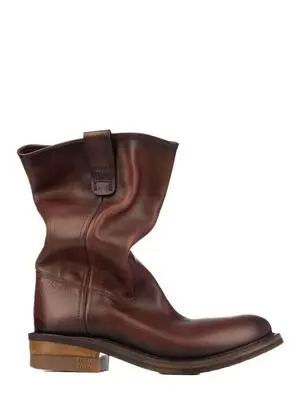 Miu Miu Leather Mid Calf Boots - Multicolor