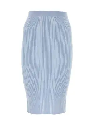 Bottega Veneta Pastel Light- Cotton Skirt - Blue